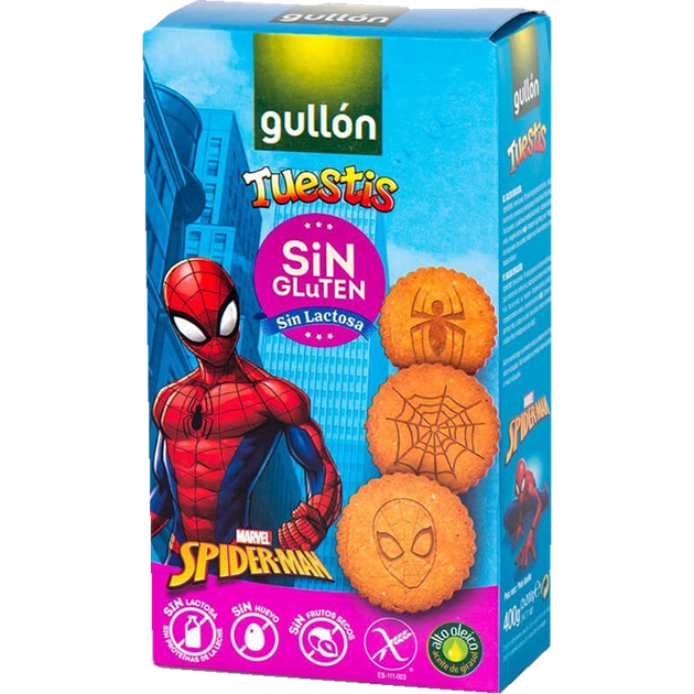 Gullon Tuestis Spiderman sin Gluten Caja 400 g | Contest Distrubution